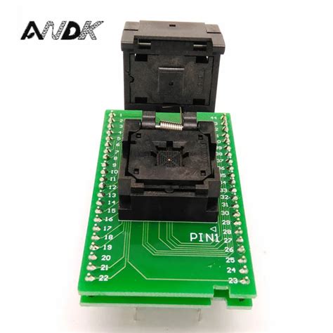 QFN40MLF40 Programming Socket IC Test Adapter Pitch 0 4mm Clamshell Chip Size 6 6 Flash Adapter