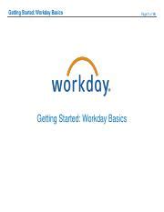 Workday Basics Pdf Getting Started Workday Basics Getting Started Workday Basics Page Of