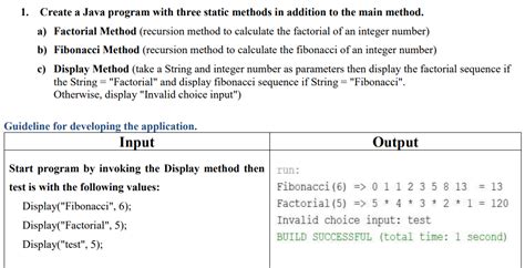 Solved Create A Java Program With Three Static Methods In Chegg Com
