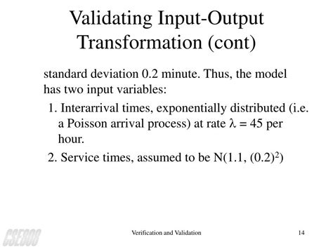 Ppt Verification And Validation Of Simulation Models Powerpoint