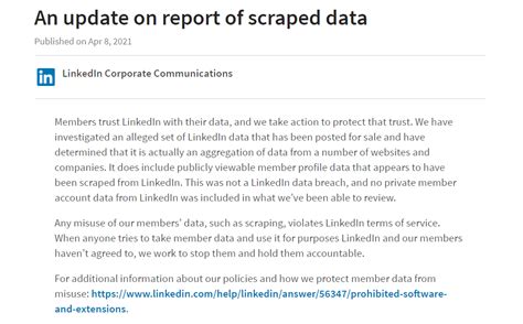 Linkedin Data Breach Personal Data Of 500 Million Users Leaked Online