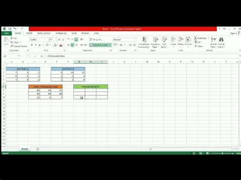 Tugas Video Membuat Matriks Di Excel YouTube