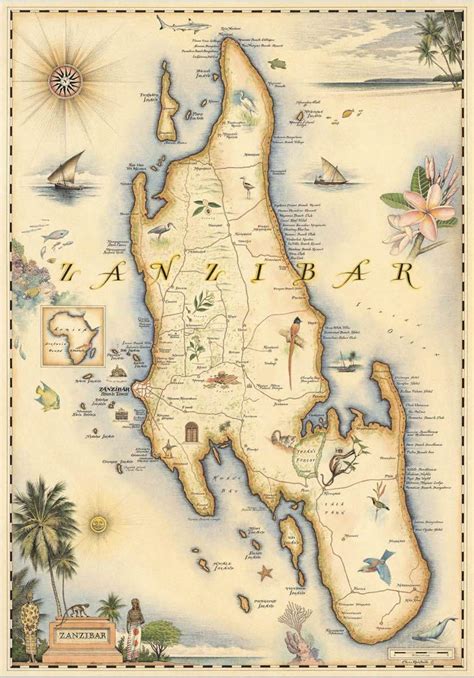 Detailed Map Of Zanzibar Island