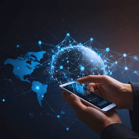 Global Synergy Harnessing Mobile Technologies For Business Expansion Stock Illustration