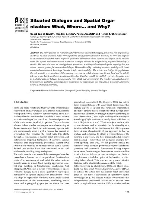 Pdf Situated Dialogue And Spatial Organization What Where And Why