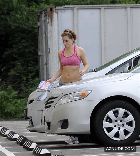 Emma Watson In Her Pink Sports Bra Aznude
