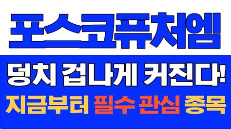포스코퓨처엠 덩치 겁나게 커진다 지금부터 필수 관심 종목 포스코퓨처엠주가 포스코퓨처엠주가전망 포스코퓨처엠전망