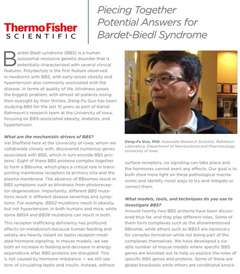 Piecing Together Potential Answers For Bardet Biedl Syndrome The Scientist