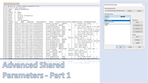 Advanced Shared Parameters Part 1 Youtube
