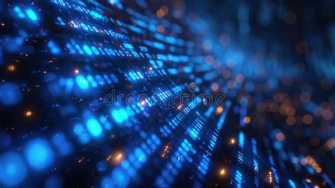 Abstract Digital Background With Blue And Orange Light Beams