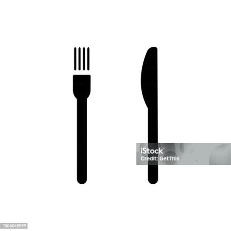검은 색의 칼붙이 라인 아이콘 플레이트 포크와 나이프 실루엣 흰색 배경에 격리 된 그림입니다 야외 이벤트 및 레스토랑 웨이터 카드 배너 메뉴 전단지 벡터 Eps 10의