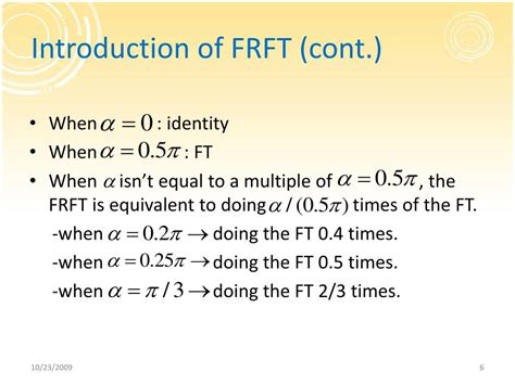 Ppt Introduction Of Fractional Fourier Transform Frft Powerpoint
