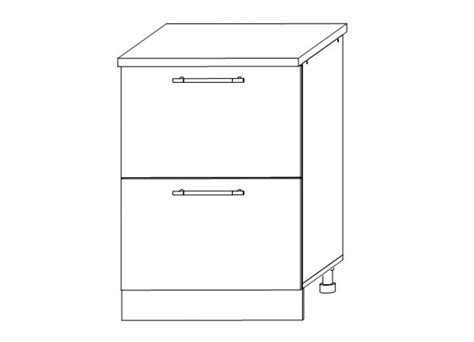 Купить София шкаф нижний 2 больших ящика 600 в Краснодаре