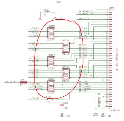 What Is The Purpose Of The Array Resistors 51r Between Mcu And The Rgb