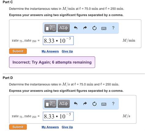 Solved Problem 14 18 Part A The Rate Of Disappearance Of Hcl