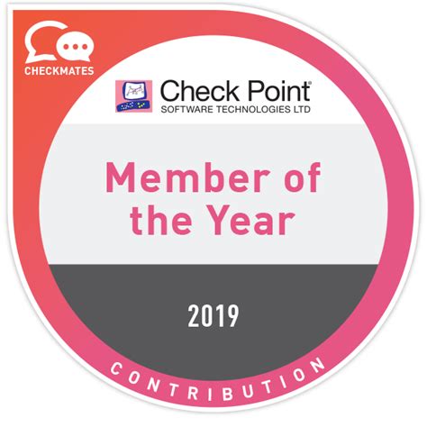 Check Point Checkmates Member Of The Year 2019 Credly