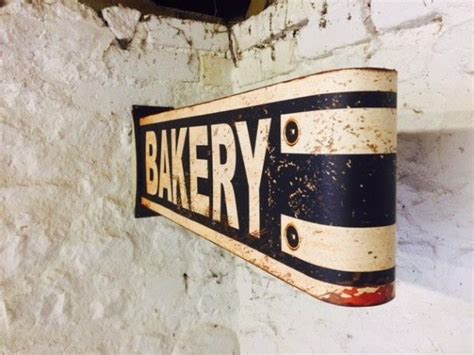High Quality Baker Wall Sign In Metal For Quirky Nostalgic Kitchens