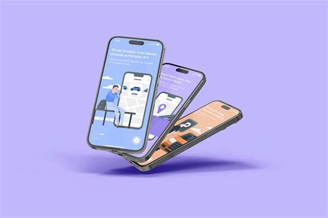 浮动iphone 14 屏幕样机 Pdf Psd 云瑞设计