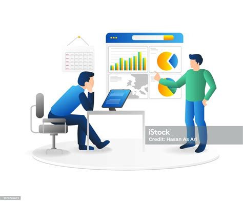 아이소메트릭 플랫 3d 그림 개념 비즈니스 개발 분석에 대해 토론하는 팀 개발에 대한 스톡 벡터 아트 및 기타 이미지 개발 경영자 계산기 Istock