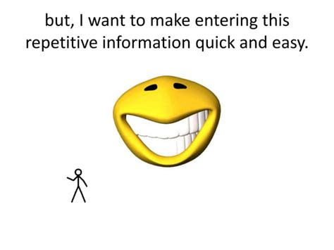Automating Data Entry In Excel Ppt