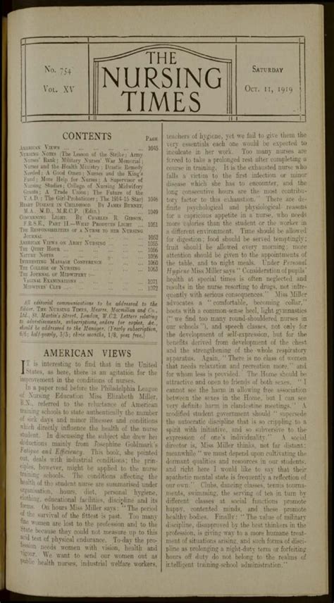 Issue 754 1919 10 11 Nursing Times
