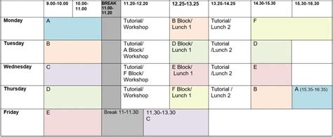 Typical Babe Timetable At Coventry And Warwickshire S 6th Form Specialist
