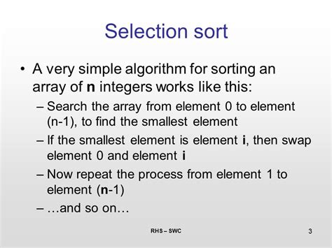 Sorting Rhs Swc 2 Sorting Searching In Sorted Data Is Much Faster