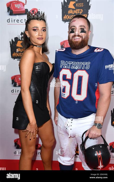 Daisy Maskell And Tom Green Arriving At The Kiss Haunted House Party Sse Arena Wembley London