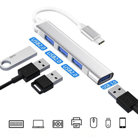 Usb Type C концентратор 3 0 на 4 порта Hub разветвитель Хаб на 4 Usb купить с доставкой по