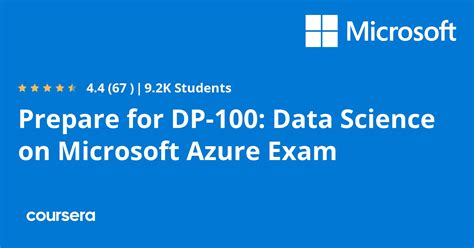 Prepare For Dp 100 Data Science On Microsoft Azure Exam Coursera