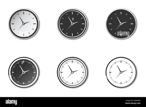 Time Clock Icon Set Watch Collection Vector Illustration Stock Vector Image Art Alamy