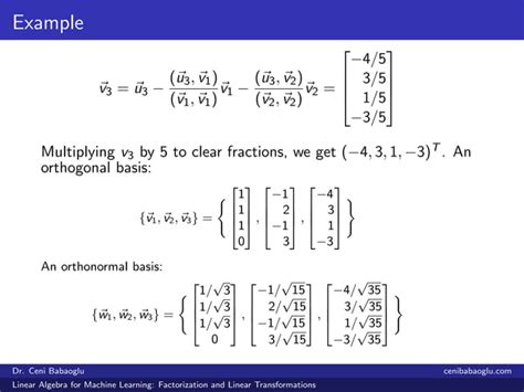 3 Linear Algebra For Machine Learning Factorization And Linear