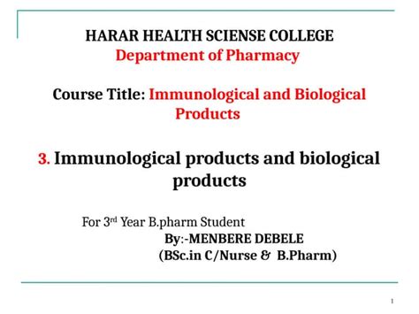 Lecture 3 31 Immu And Biol Productpptx