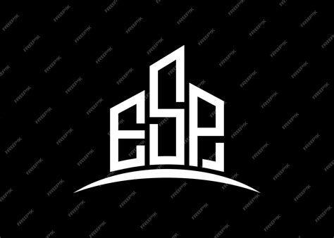 Premium Vector Letter Esp Building Vector Monogram Logo Design Template Building Shape Esp Logo