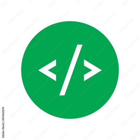 Code Icon Code Html Signs Program Coding Icons Coding Sign Vector Illustration Isolated On