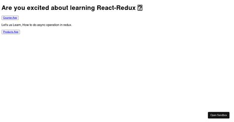 React Redux Training Codesandbox
