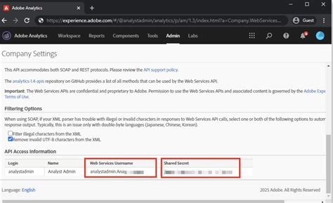 Adobe Analytics Connection Guide