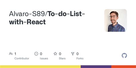 GitHub Alvaro S To Do List With React
