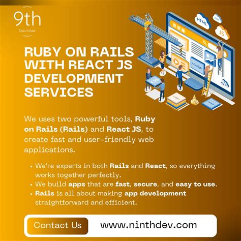Ninthdev On Linkedin Rubyonrails Reactjs Webdevelopment Fullstack Codinglife Frontend