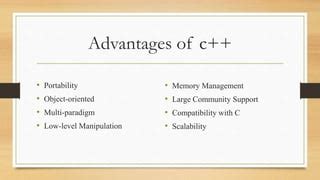 Introduction Of C Course PPT