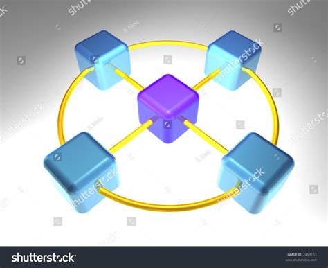 D Rendering Of Network Diagram Stock Photo Shutterstock