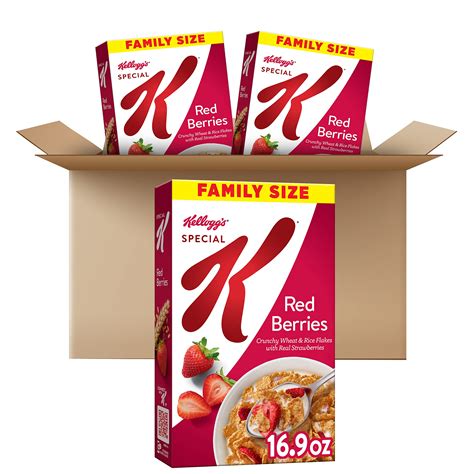 Kelloggs Special K Breakfast Cereal 11 Vitamins And Minerals Made With Real Strawberries Red