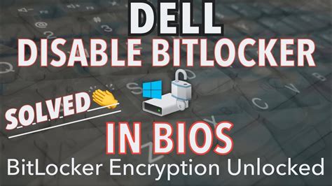Dell How To Disable Bit Locker In Bios For Dell Laptop Pc 🔥turn Off