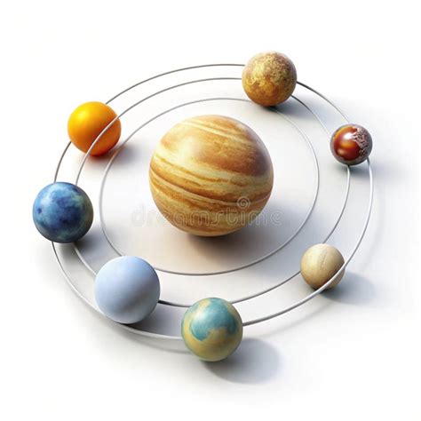 Simple Solar System Orbit Stock Illustration Illustration Of Design