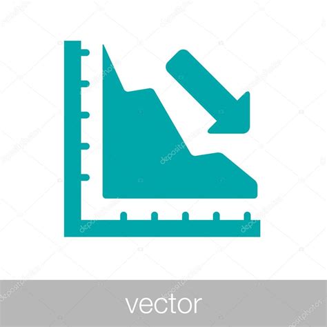 Declining Graph Icon Declining Chart Icon Business Losses Ic