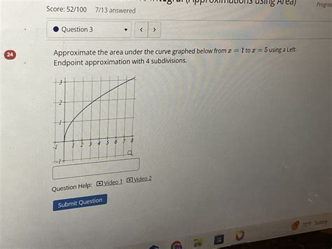 Solved Approximate The Area Under The Curve Graphed Chegg