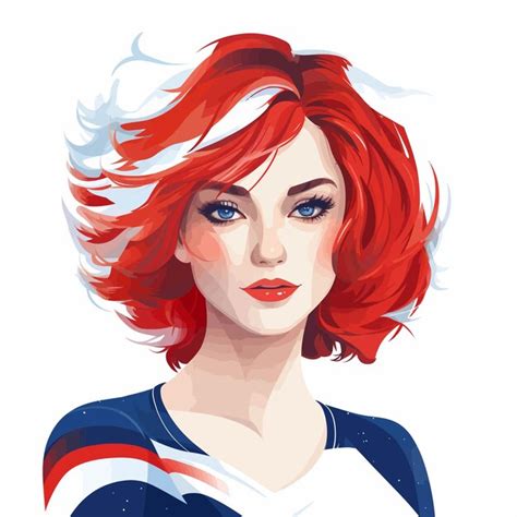 Premium Vector American Beautiful Girl Vector