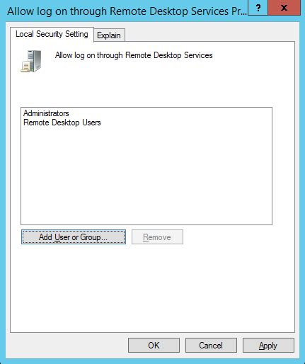 configuring permissions to rdp to server azurecurve