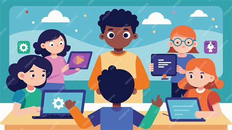 Premium Vector During A Coding Class Students Programmed Their Own