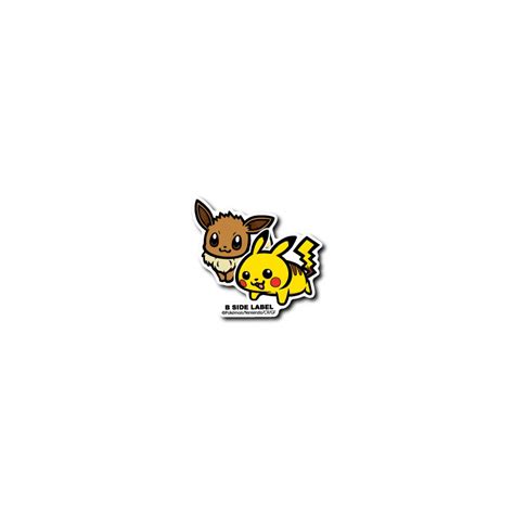 Sticker Pikachu And Eevee Pokémon B Side Label Meccha Japan